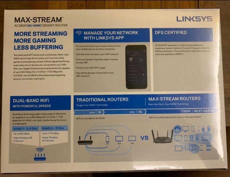 Linksys EA8500 Max-Stream AC2600 MU-MIMO Gigabit Router on Carousell