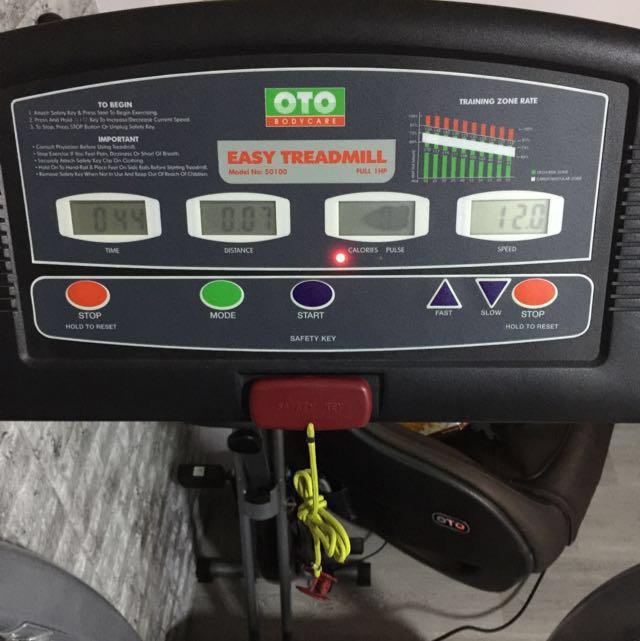 OTO 50100 Treadmill, Sports Equipment, Exercise & Fitness, Cardio ...