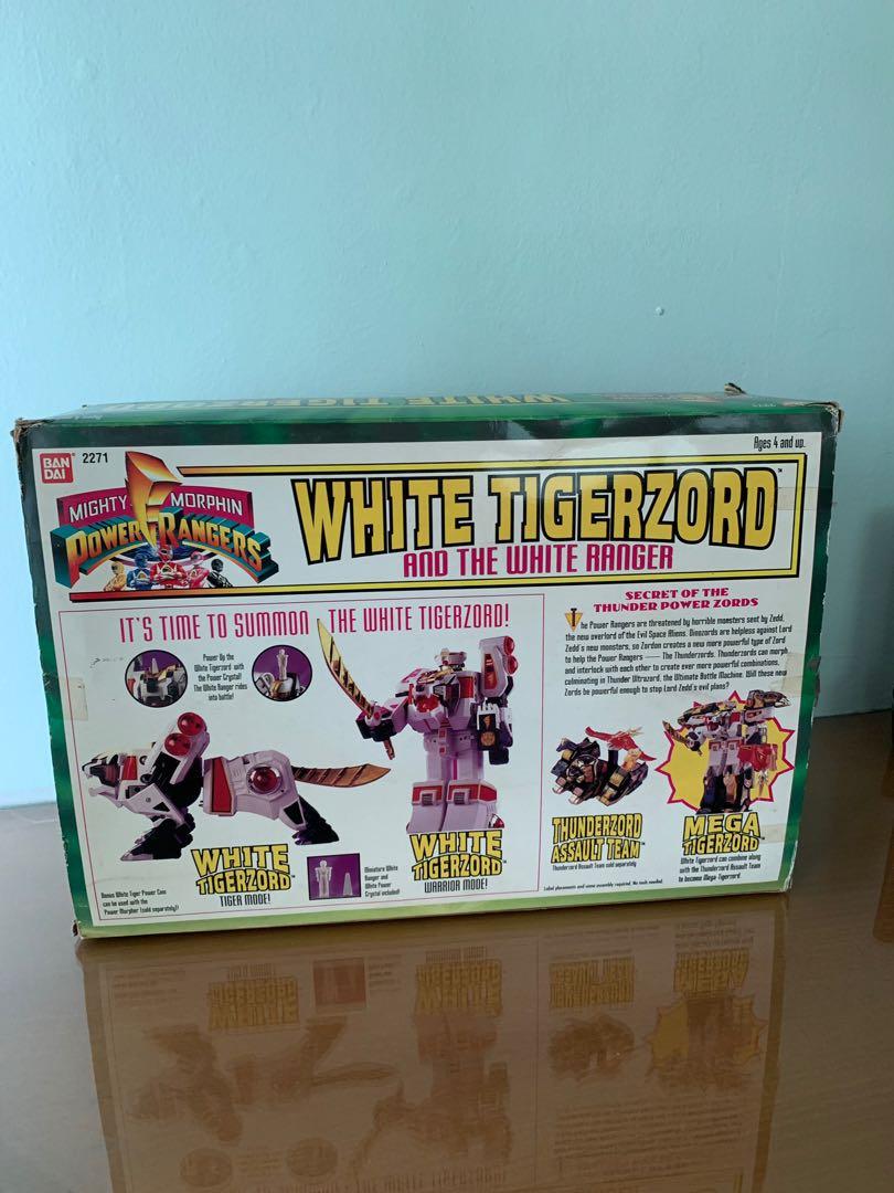 Power Rangers White Tiger Zord with original Box and white Ranger ...