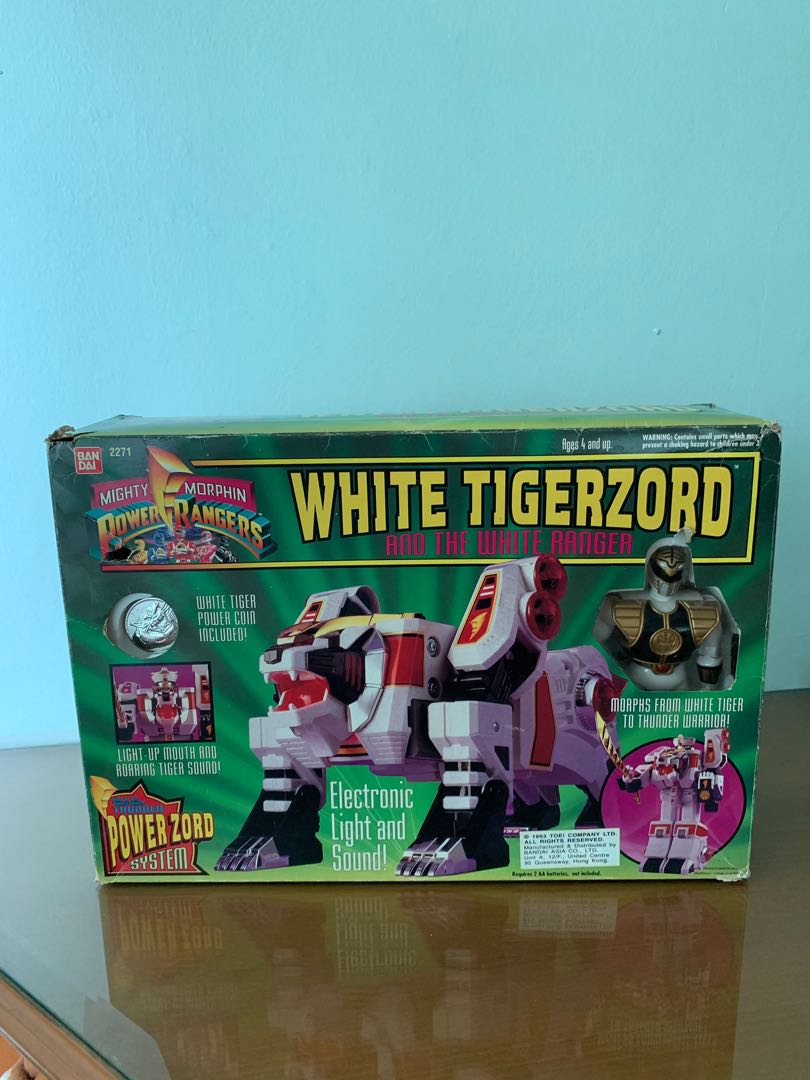 Power Rangers White Tiger Zord with original Box and white Ranger ...