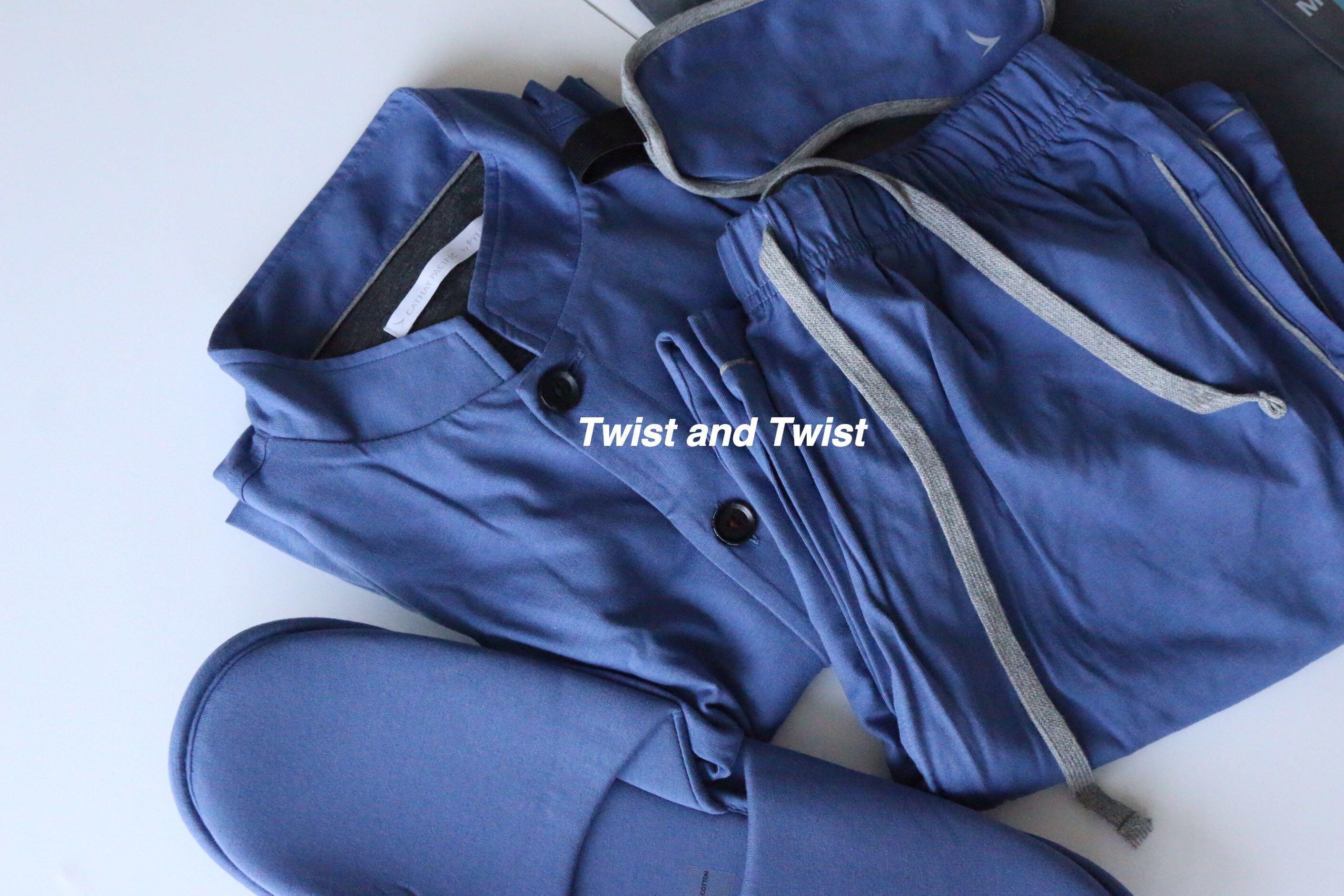 Pye 派 國泰航空 CX 頭等客位 睡衣包 Cathay Pacific first class pyjamas, 男裝, 上身及套裝 ...