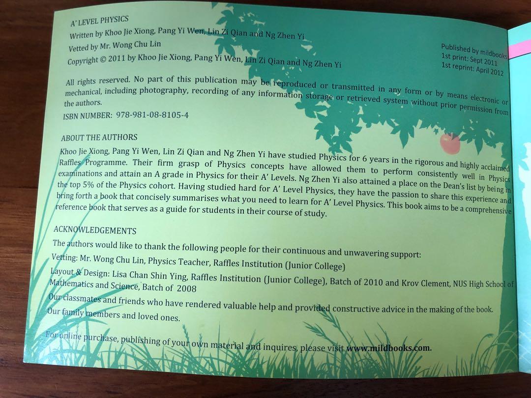 A Level Physics A Comprehensive Guide: Khoo Jie Xiong, Pang Yi Wen, Lin ...