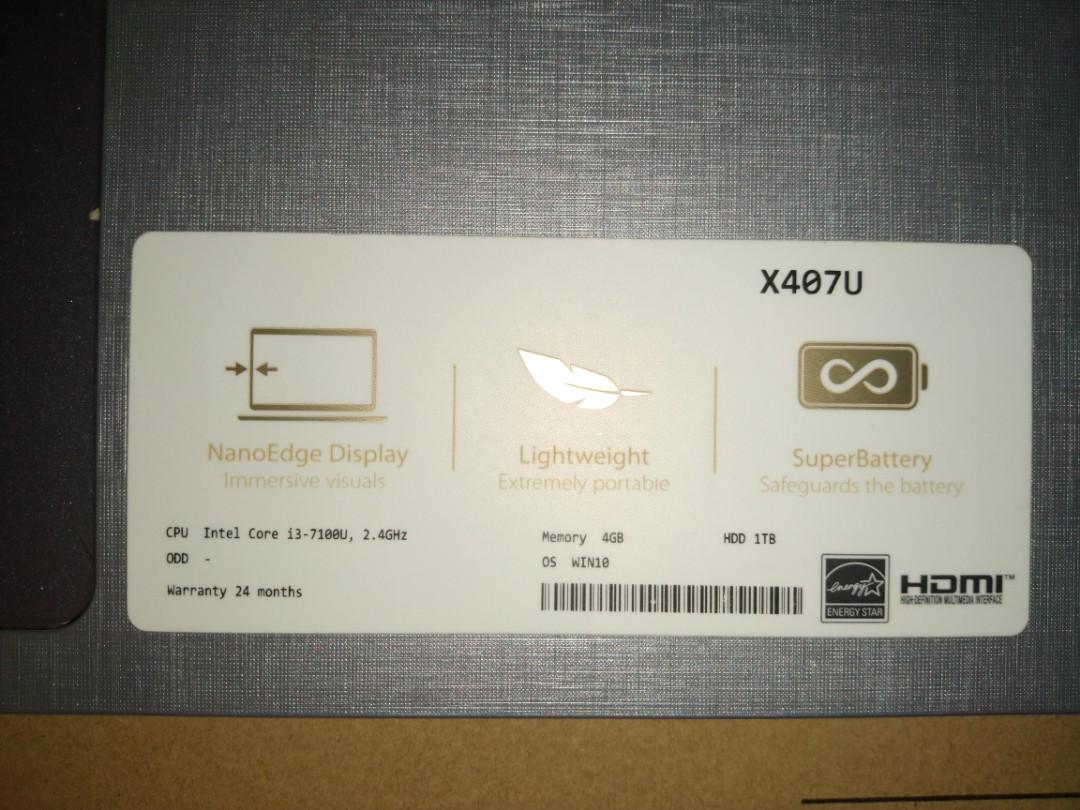 Asus VivoBook X407U, Computers & Tech, Laptops & Notebooks on Carousell