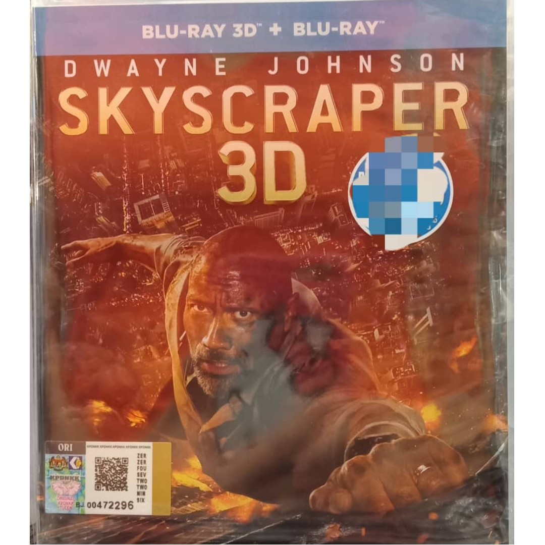 English movie Skyscrapper Dwayne Johnson Blu-ray 3D, Hobbies & Toys ...