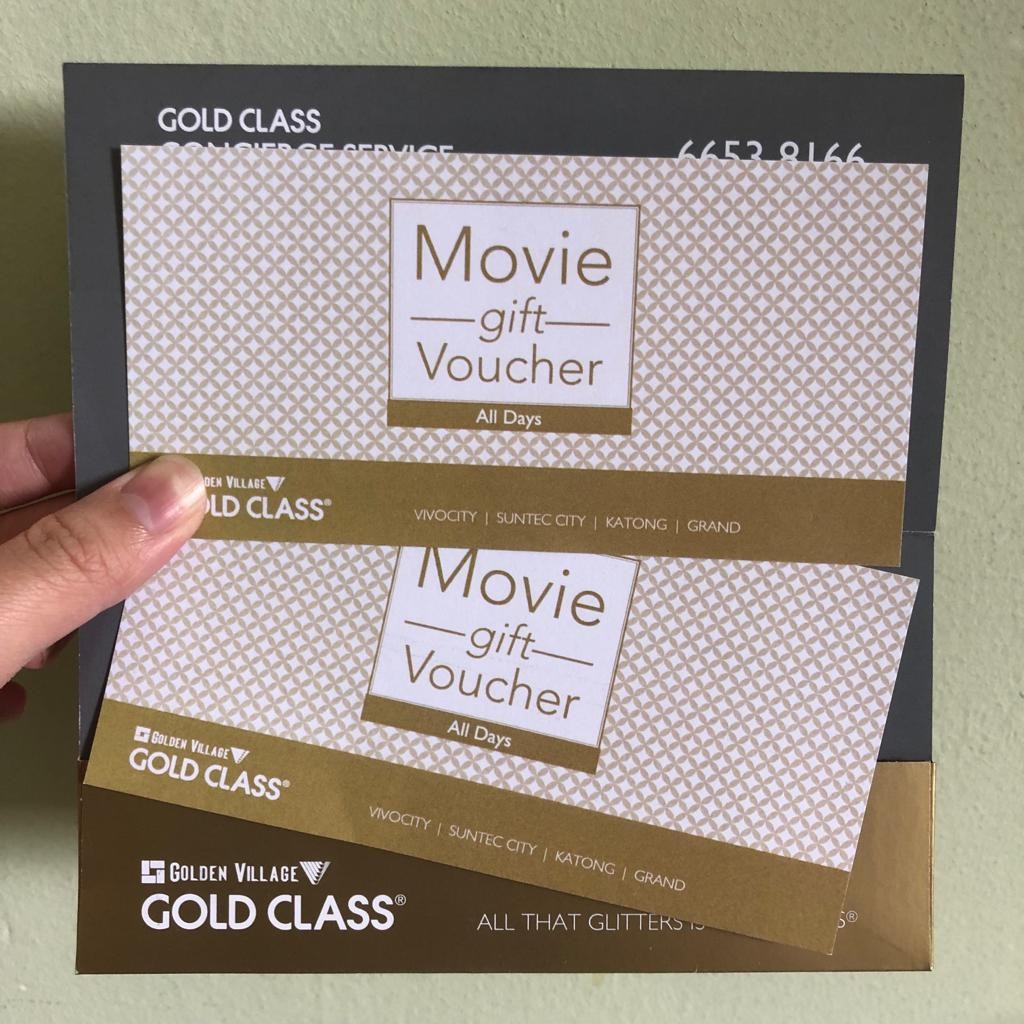 Golden Village Gold Class Tickets, Tickets & Vouchers, Vouchers on ...
