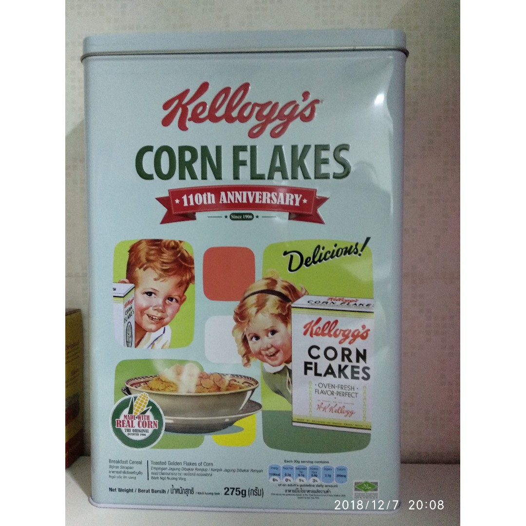 Kellogg's Cornflakes Vintage tins, Furniture & Home Living, Kitchenware ...