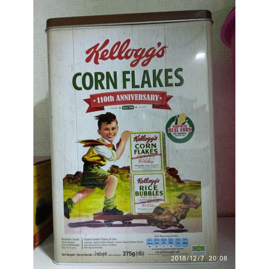 Kellogg's Cornflakes Vintage tins, Furniture & Home Living, Kitchenware ...