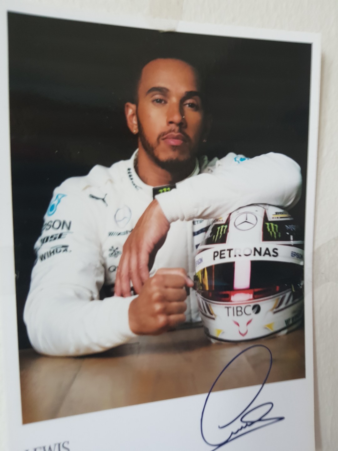 LEWIS HAMILTON Autograph card, Everything Else on Carousell