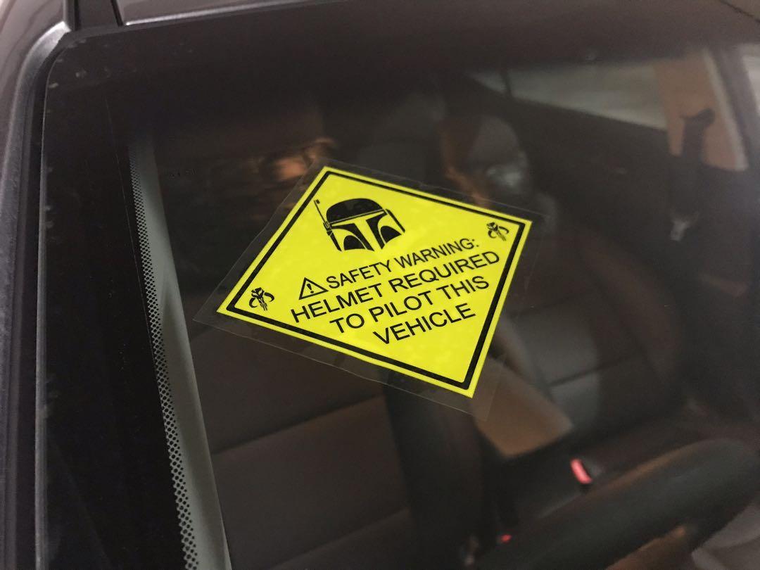 Star Wars Safety Warning Static Decal, Car Accessories, Accessories on ...