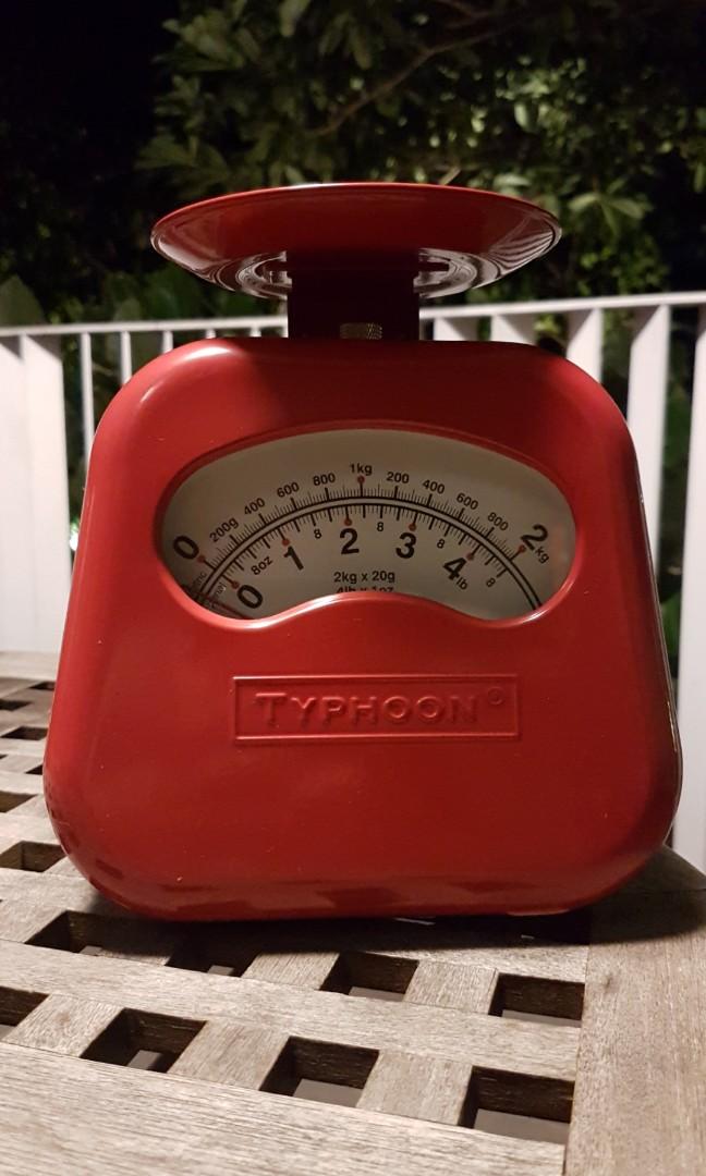 Typhoon Novo Red Stainless Steel Mechanical Scale, Furniture & Home ...