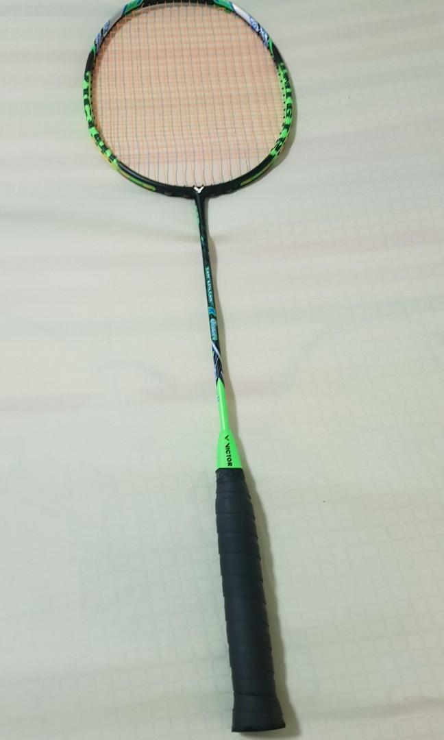 Victor Thruster K Onigiri matt green badminton racket, Sports Equipment ...