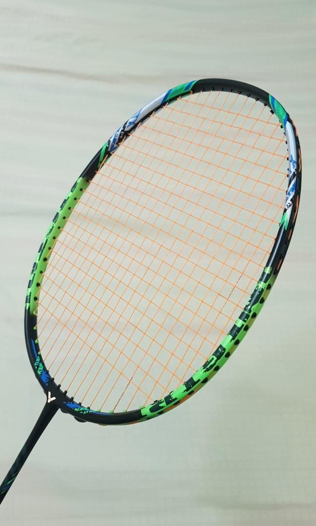Victor Thruster K Onigiri matt green badminton racket, Sports Equipment ...