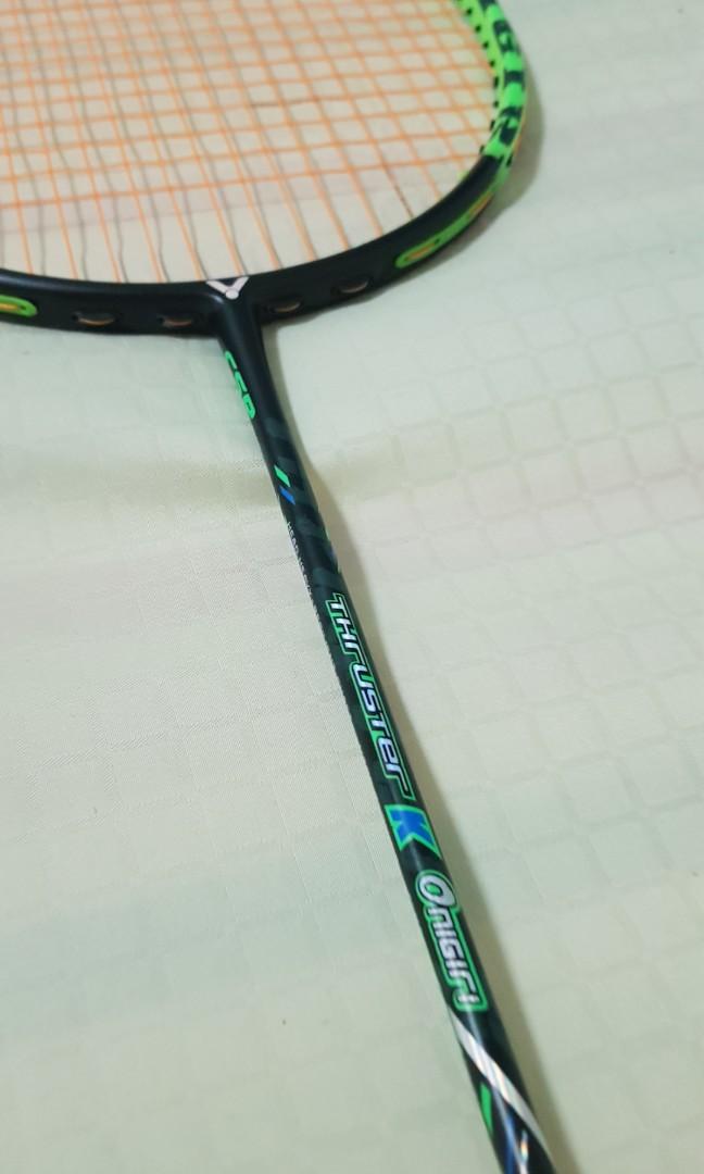 Victor Thruster K Onigiri matt green badminton racket, Sports Equipment ...