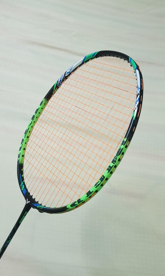 Victor Thruster K Onigiri matt green badminton racket, Sports Equipment ...