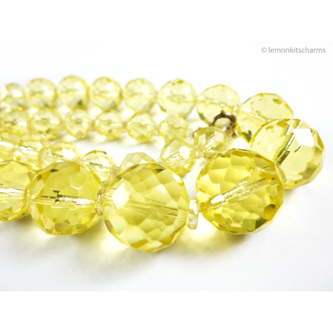 Vintage 1930s Art Deco Yellow Crystal Necklace, nk638, Women's Fashion ...