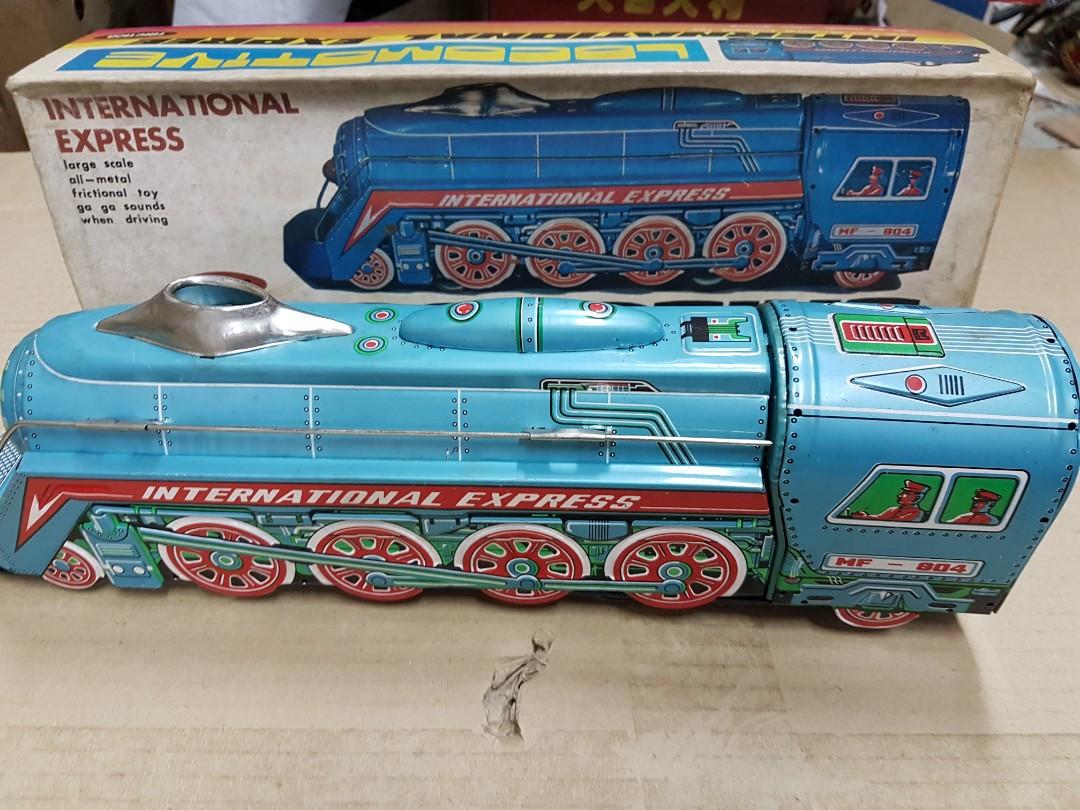 Vintage Metal tin International express train, Hobbies & Toys, Memorabilia & Collectibles ...
