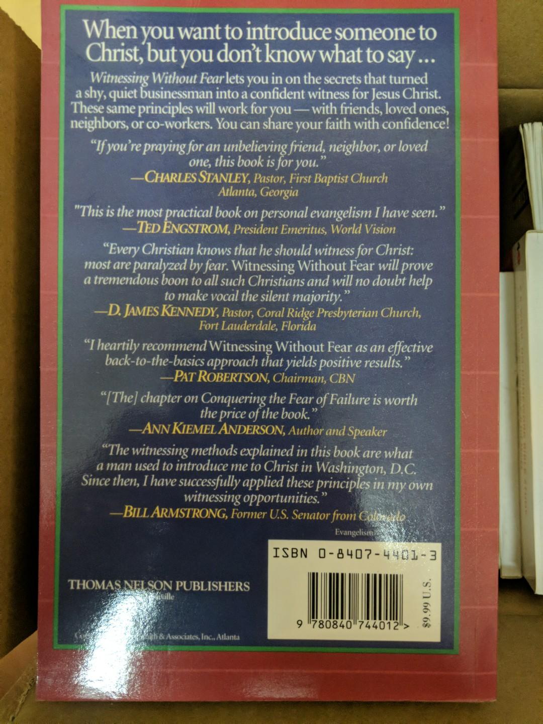 Witnessing without fear, Hobbies & Toys, Books & Magazines, Fiction ...