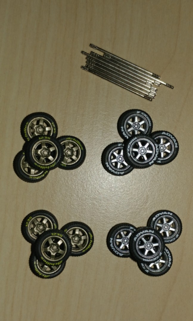 1/64 Custom Wheels Set (with axles), Hobbies & Toys, Toys & Games on ...