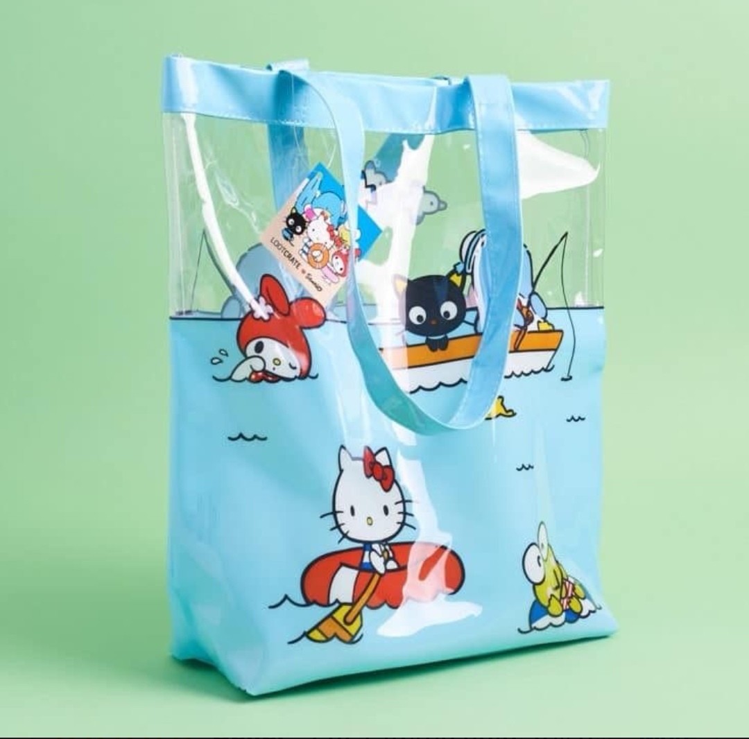 Brand New Authentic Sanrio Beach Bag, Hello Kitty, My Melody, Keroppi ...