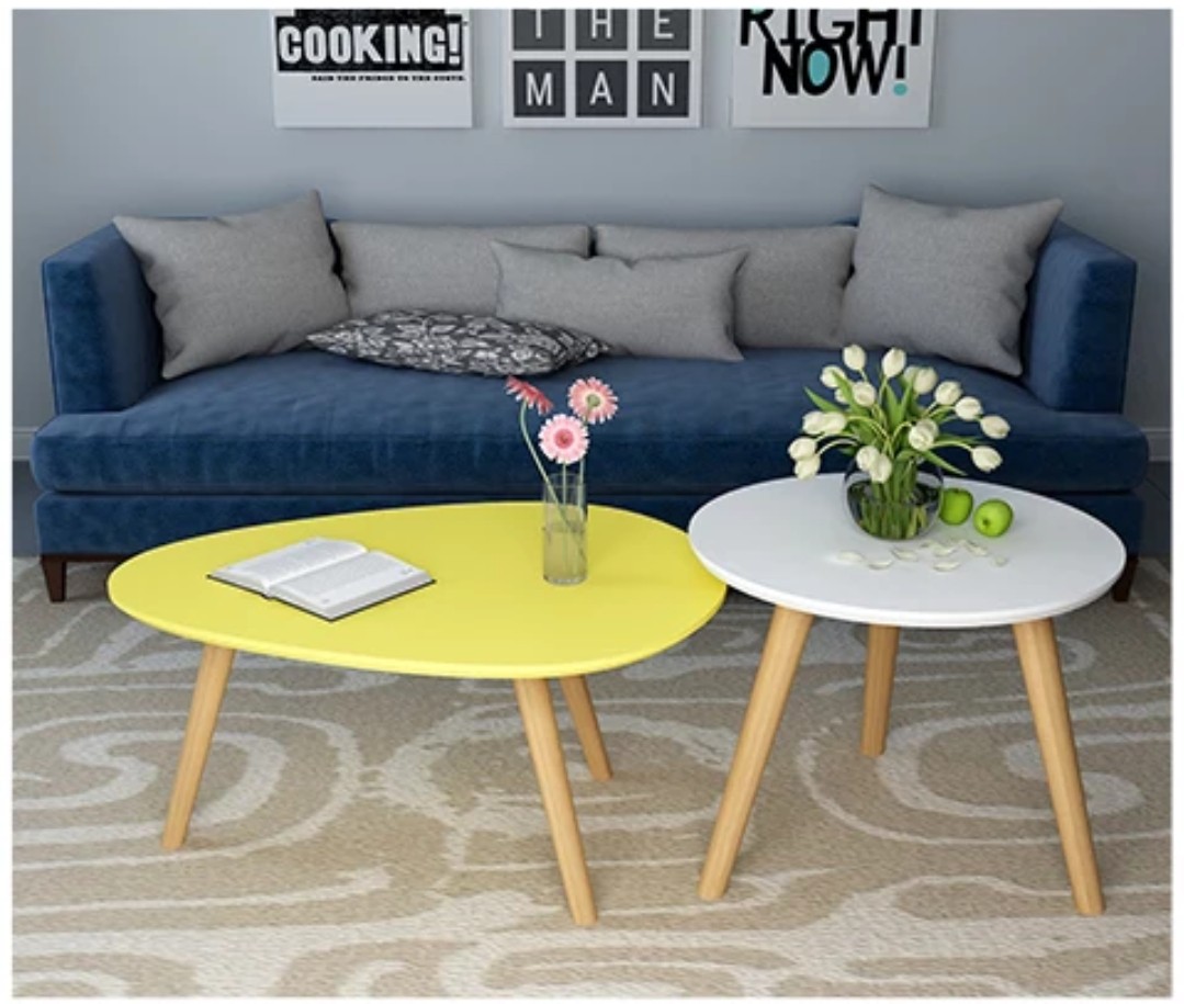 Contemporary Pop Shape Coffee Table Set, Furniture & Home Living ...