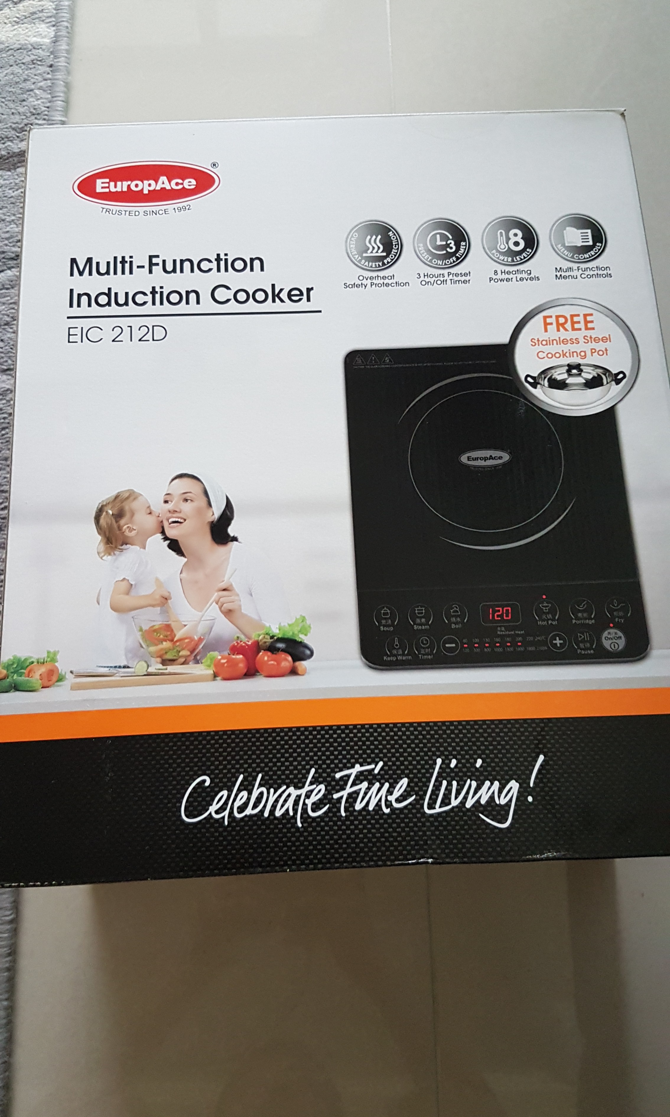 EuropAce multi function induction cooker EIC 212D, TV & Home Appliances ...