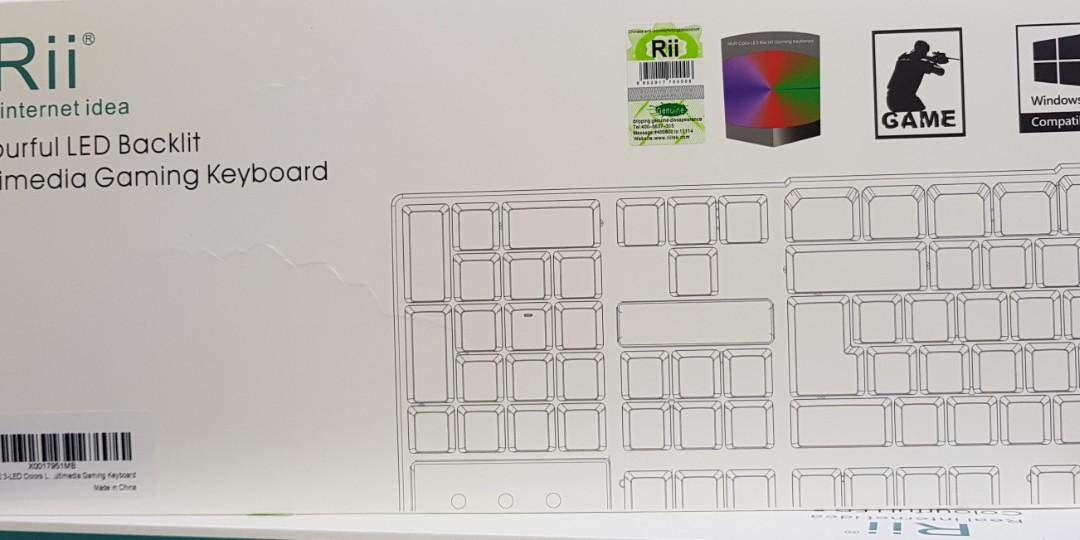 Gaming keyboard Rii RK100 3-led, Computers & Tech, Parts & Accessories ...
