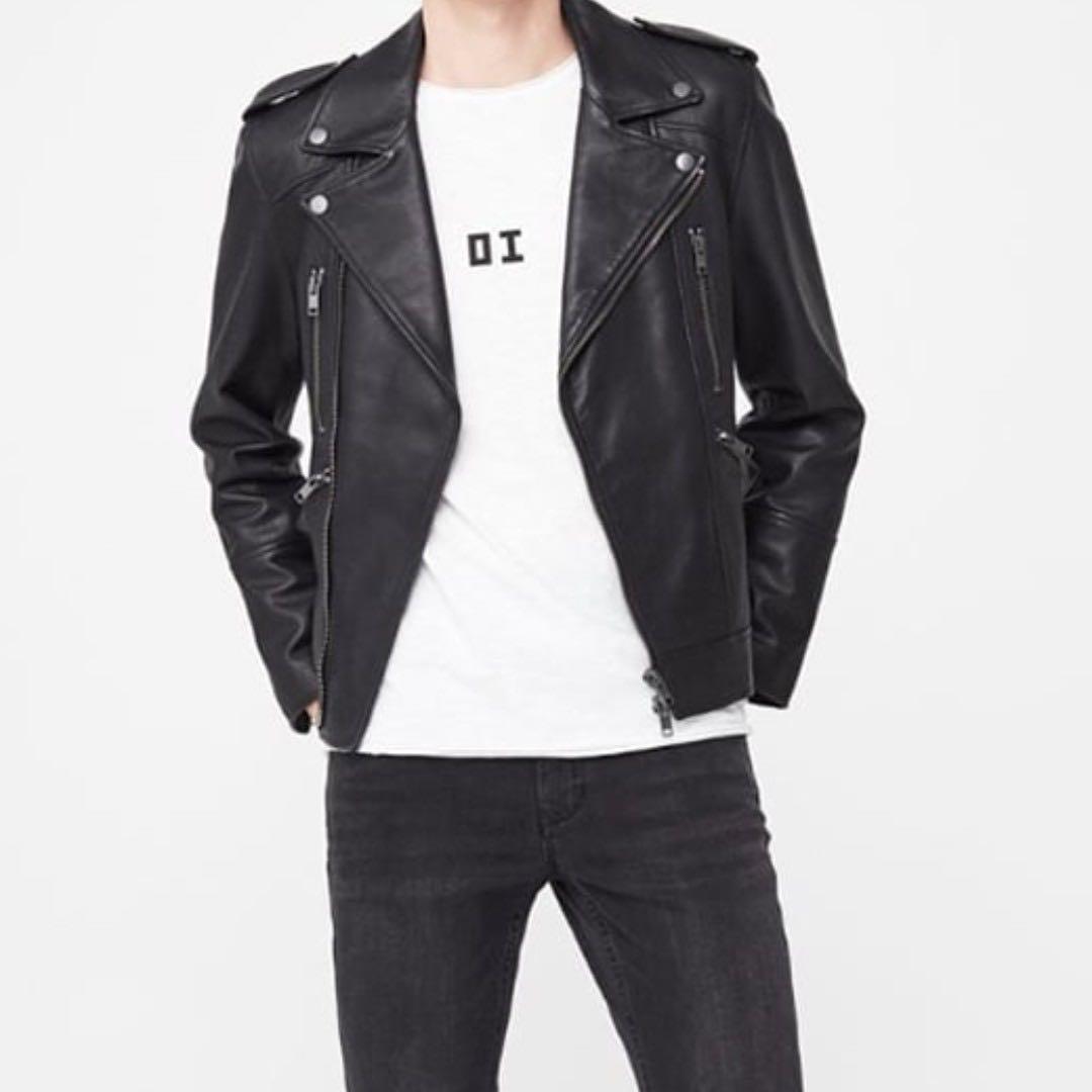 Genuine Mango PERFECTO Leather Jacket Black Men, Men's Fashion, Coats ...