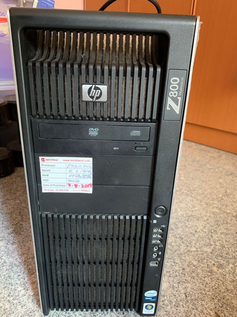 HP Z800 workstation, Electronics, Computers, Desktops on Carousell