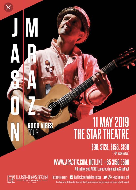 Jason Mraz in Singapore, Hobbies & Toys, Memorabilia & Collectibles ...