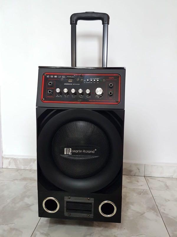 Mobile loud speaker with wheels and wireless microphone, Audio, Other ...