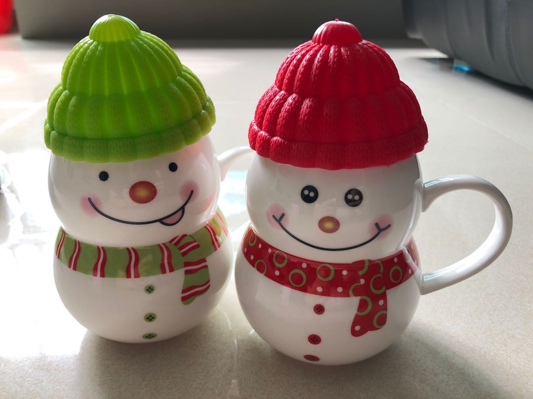 Snowman cups, Furniture & Home Living, Kitchenware & Tableware, Coffee ...