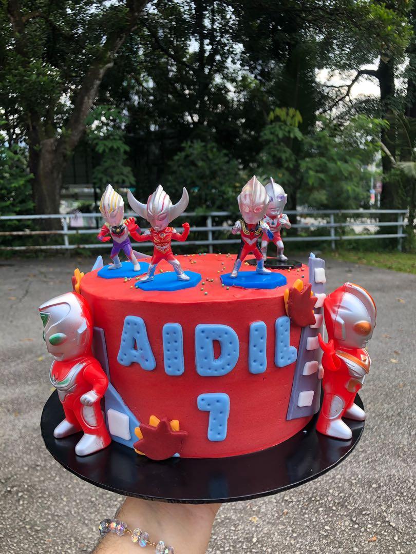 Ultraman birthday cake, Food & Drinks, Homemade Bakes on Carousell