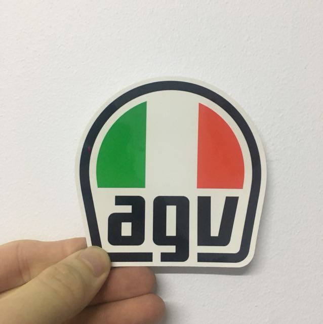 AGV logo decal sticker - 3 big pcs, 2 small pcs , Motorcycles ...
