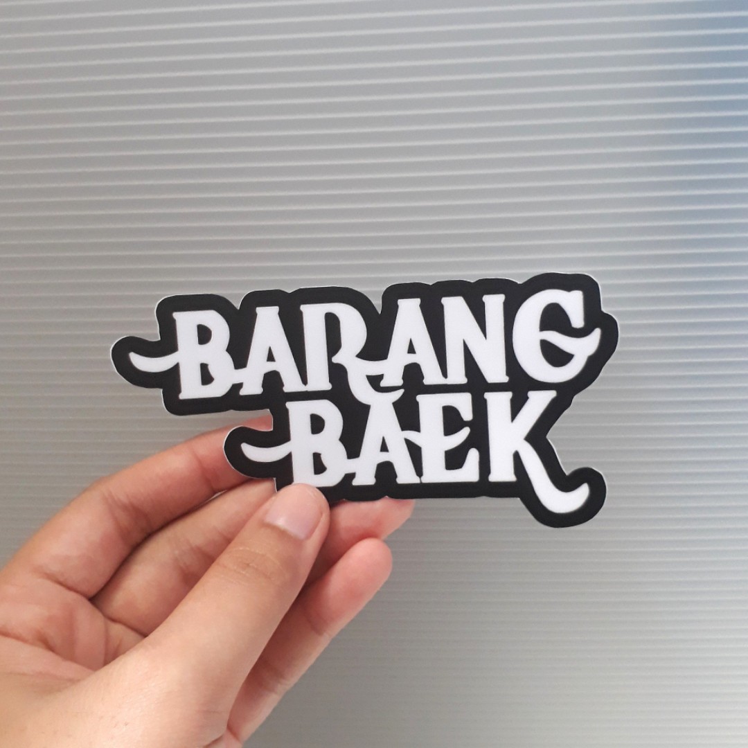 BARANG BAEK vinyl sticker, Motorcycles, Motorcycle Accessories on Carousell