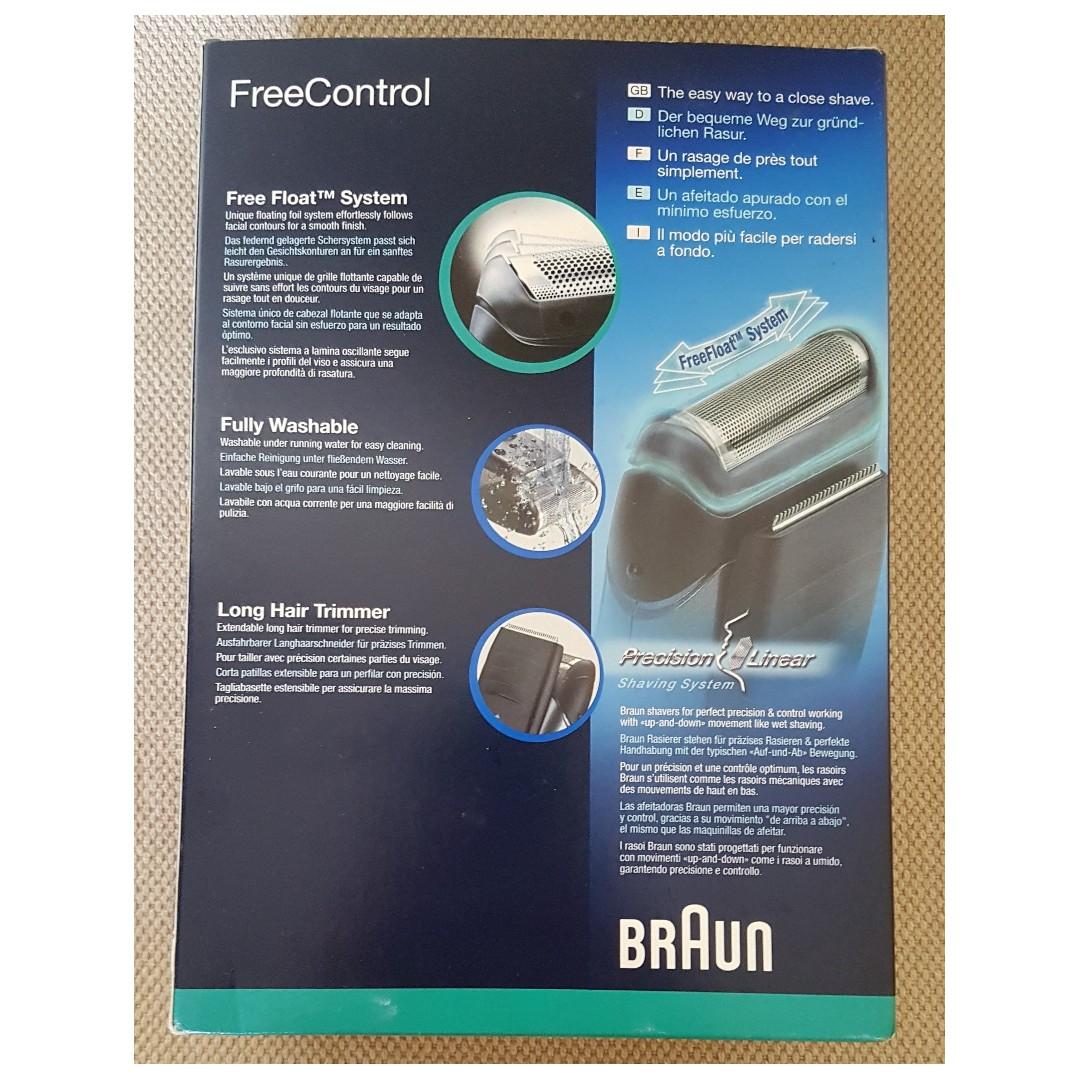 BNIB*** BRAUN 1775 Free Control Electric Rechargeable Shaver, Beauty ...