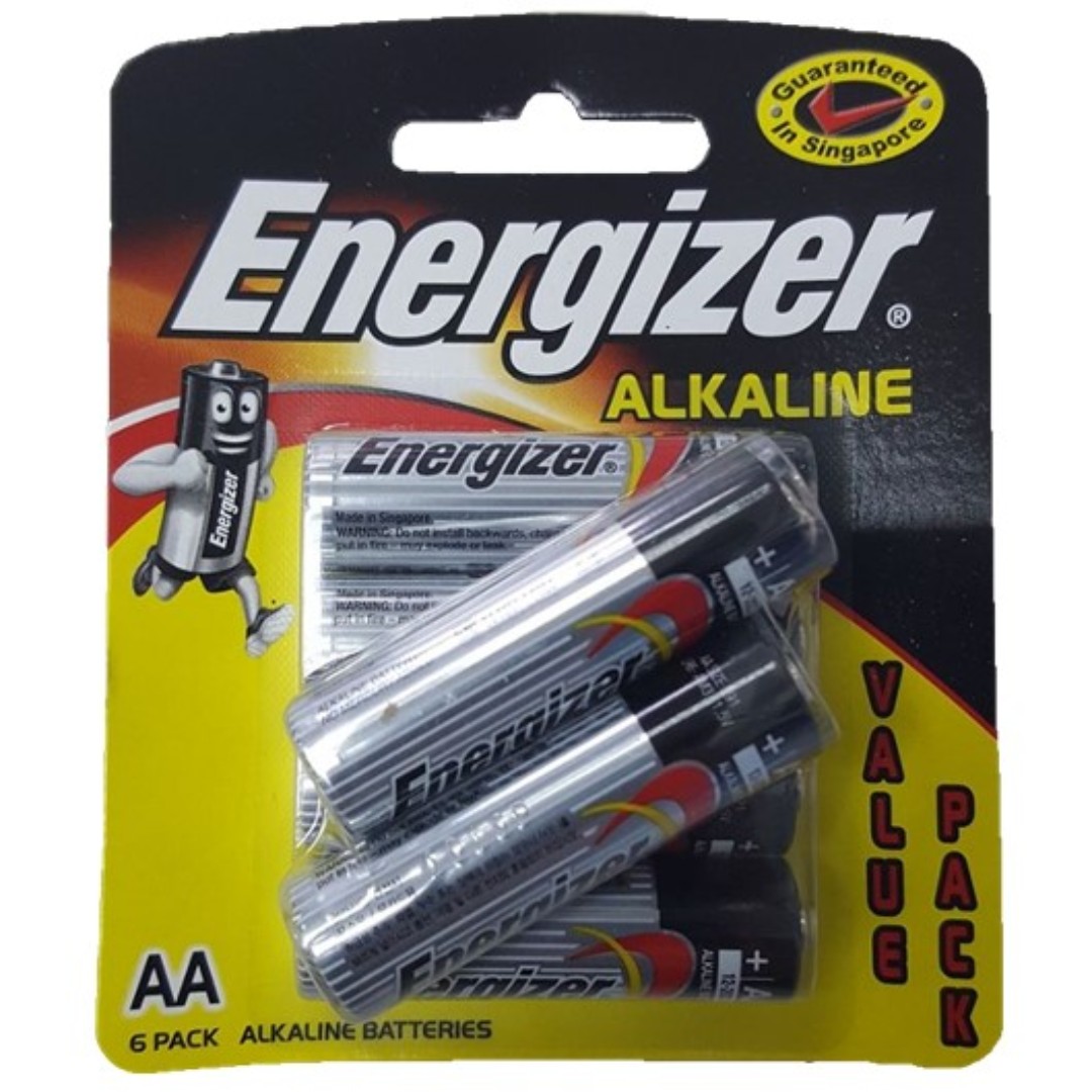 Energizer AA 6pcs Alkaline Battery - Made In Singapore, Mobile Phones ...