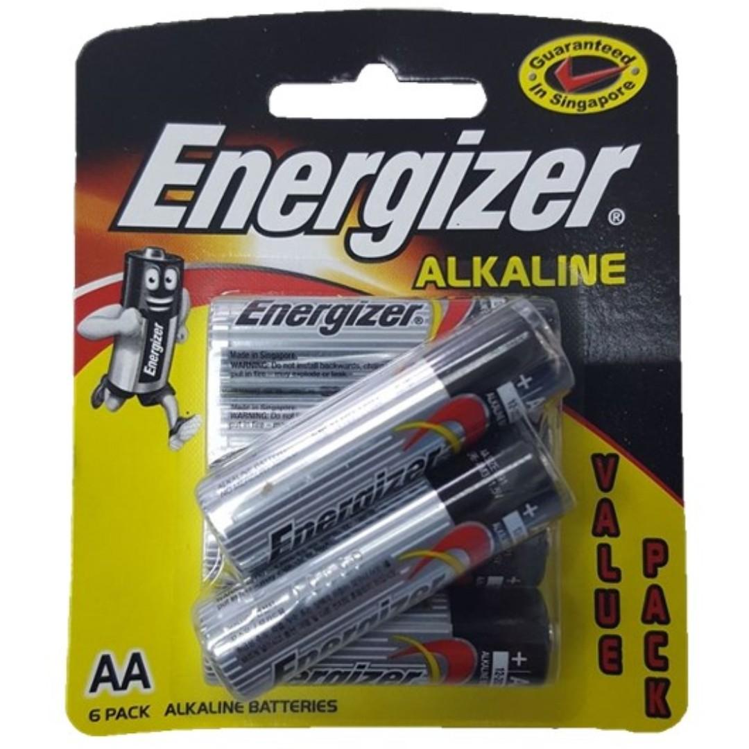 Energizer AA 6pcs Alkaline Battery - Made In Singapore, Mobile Phones ...