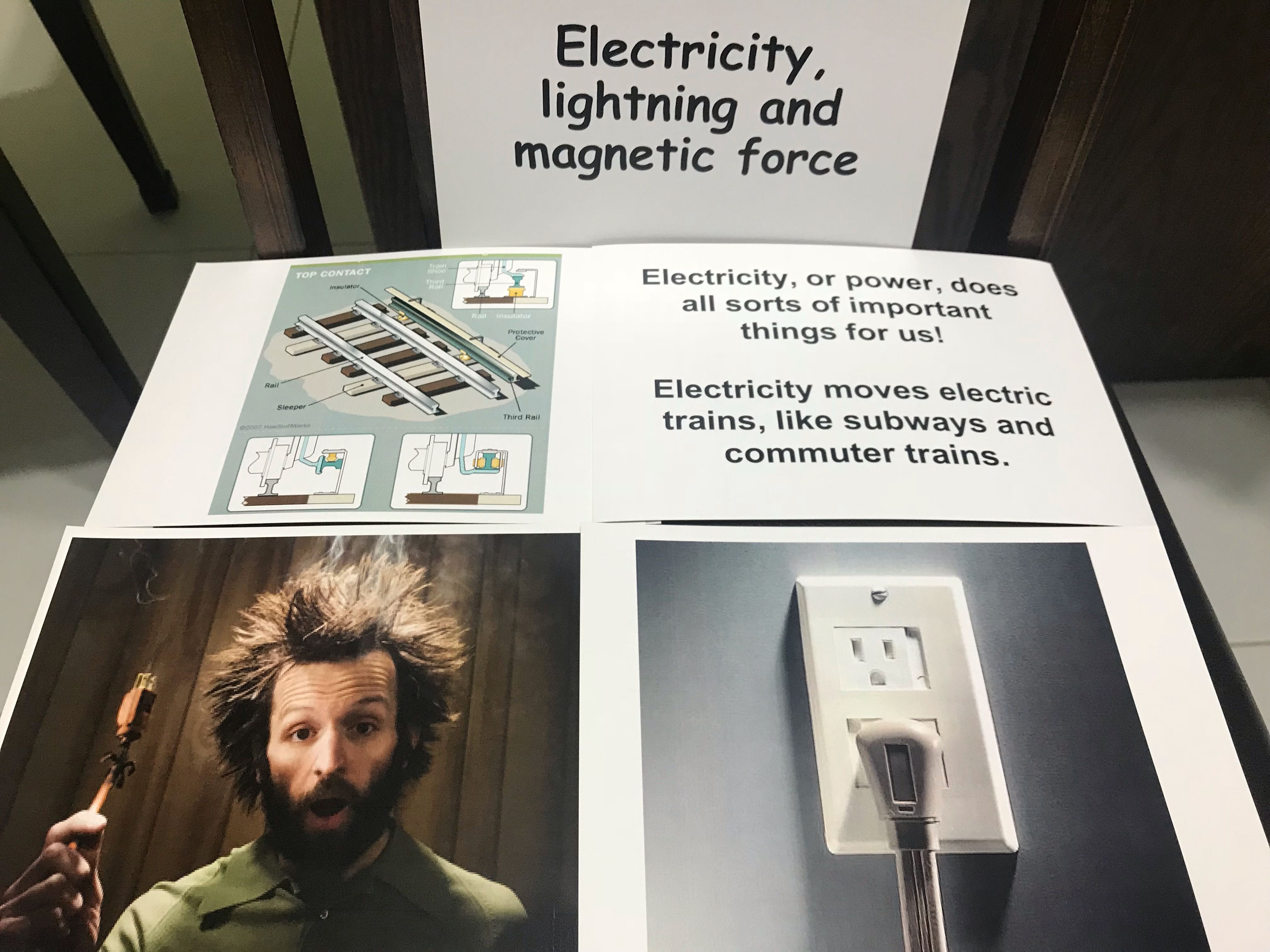 Flash card & right brain training materials - electricity, lightning ...