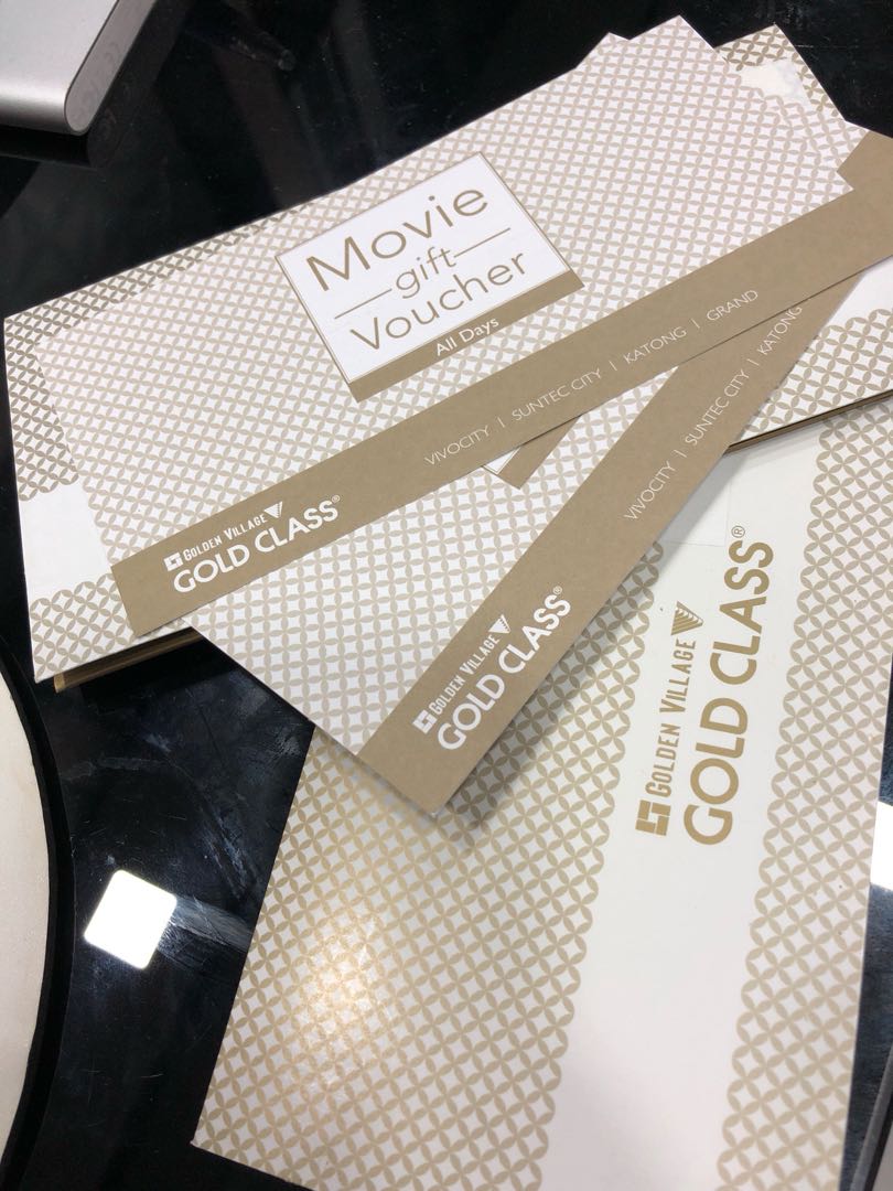 GV Gold Class Tickets 2 Pairs, Tickets & Vouchers, Vouchers on Carousell