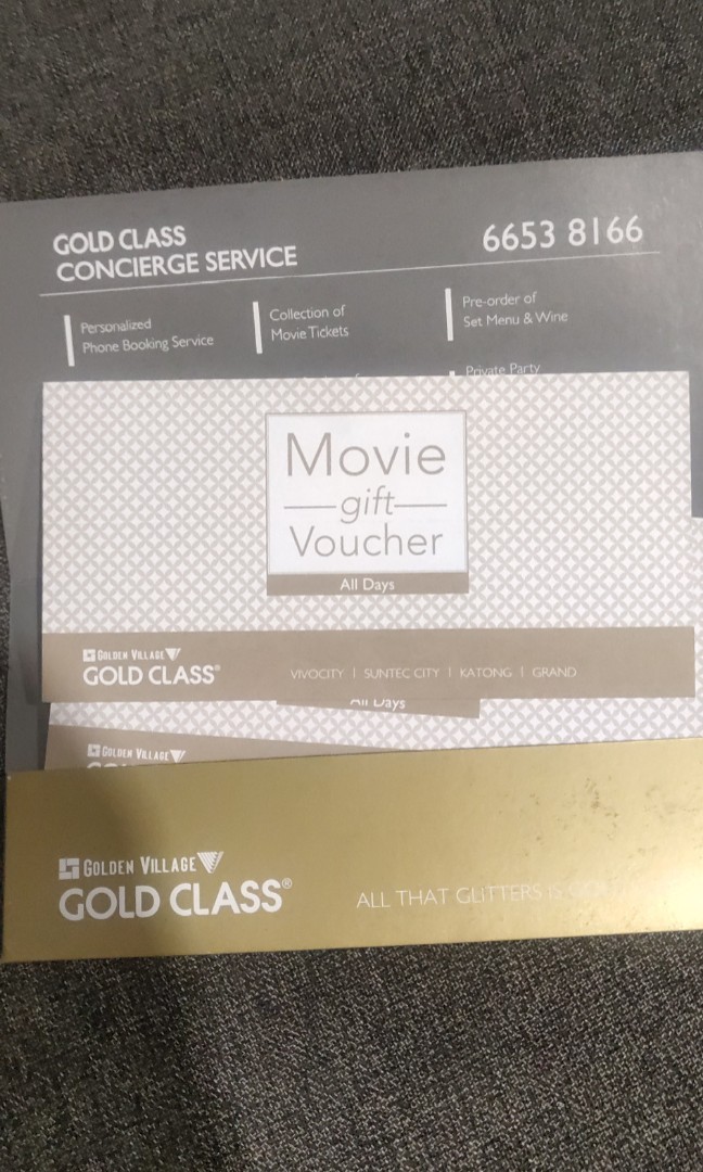 Gv gold class tickets all day (a pair), Tickets & Vouchers, Vouchers on ...