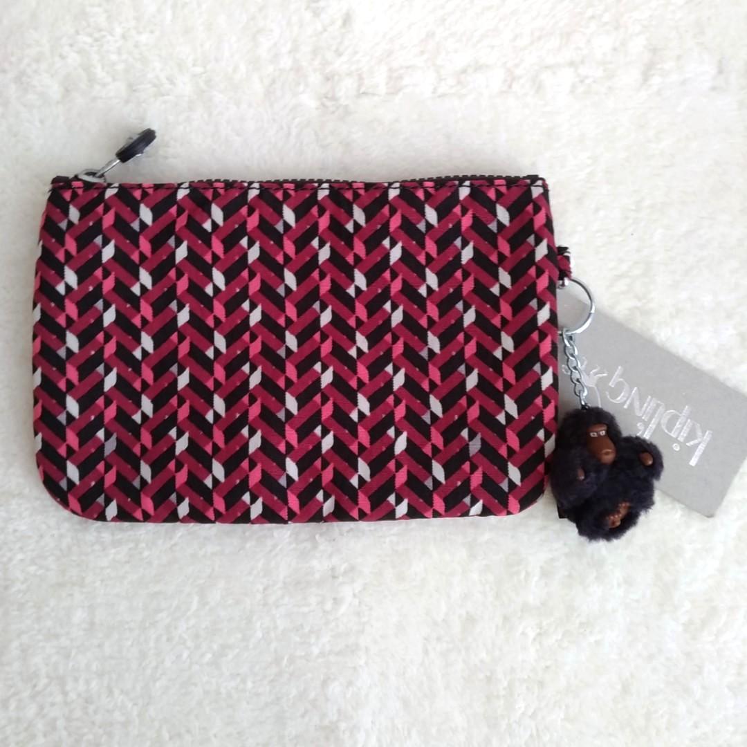 KIPLING Basic Ewo Pink Chevron Small Pouch, Women's Fashion, Bags ...