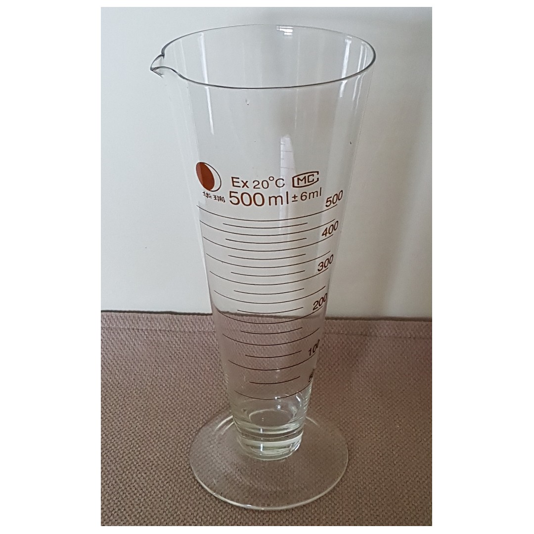 Measuring Cylinder Cup Vase Glass 500 ml, Furniture & Home Living ...