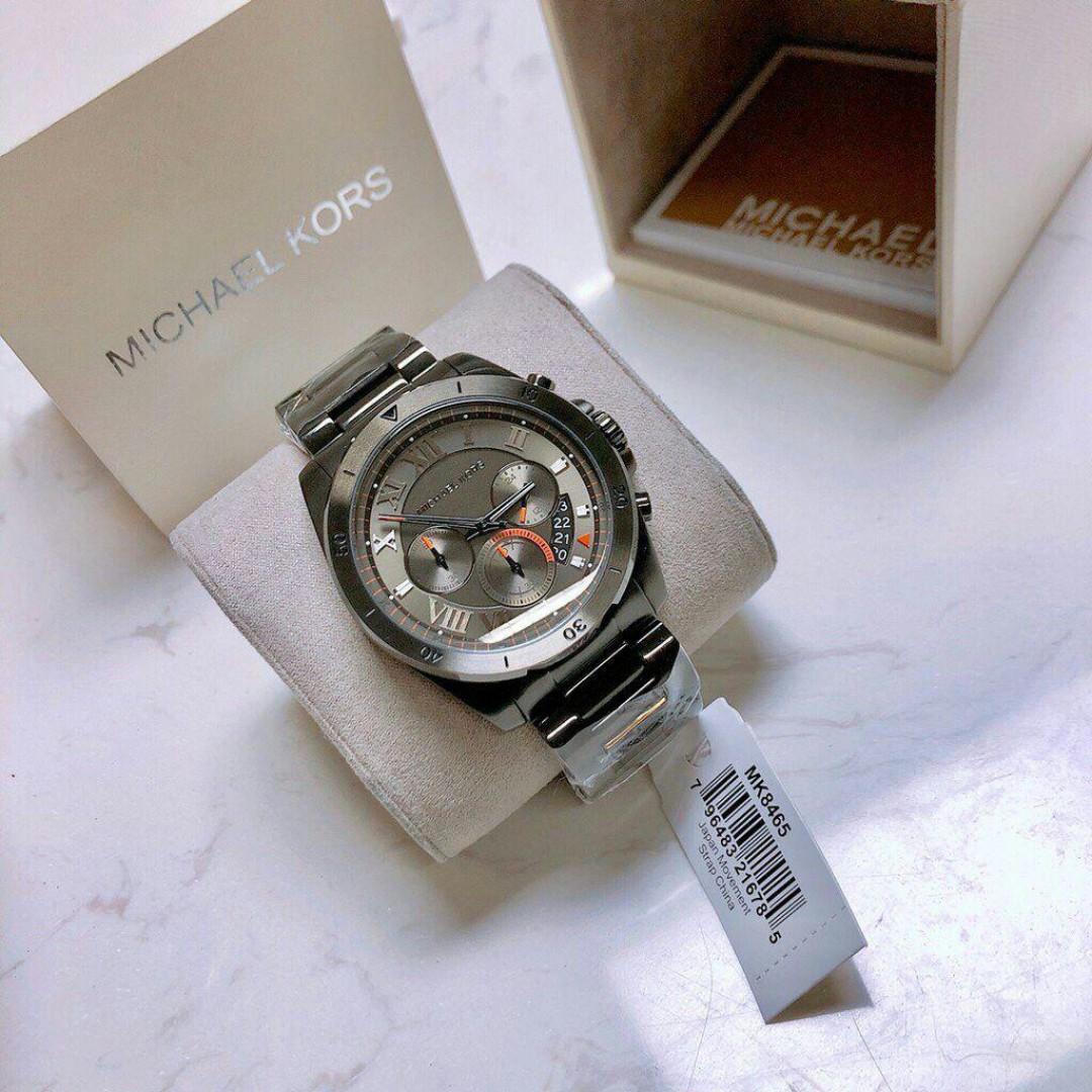 Michael Kors Brecken Chronograph Grey Dial Men's Watch MK8465, Men's ...