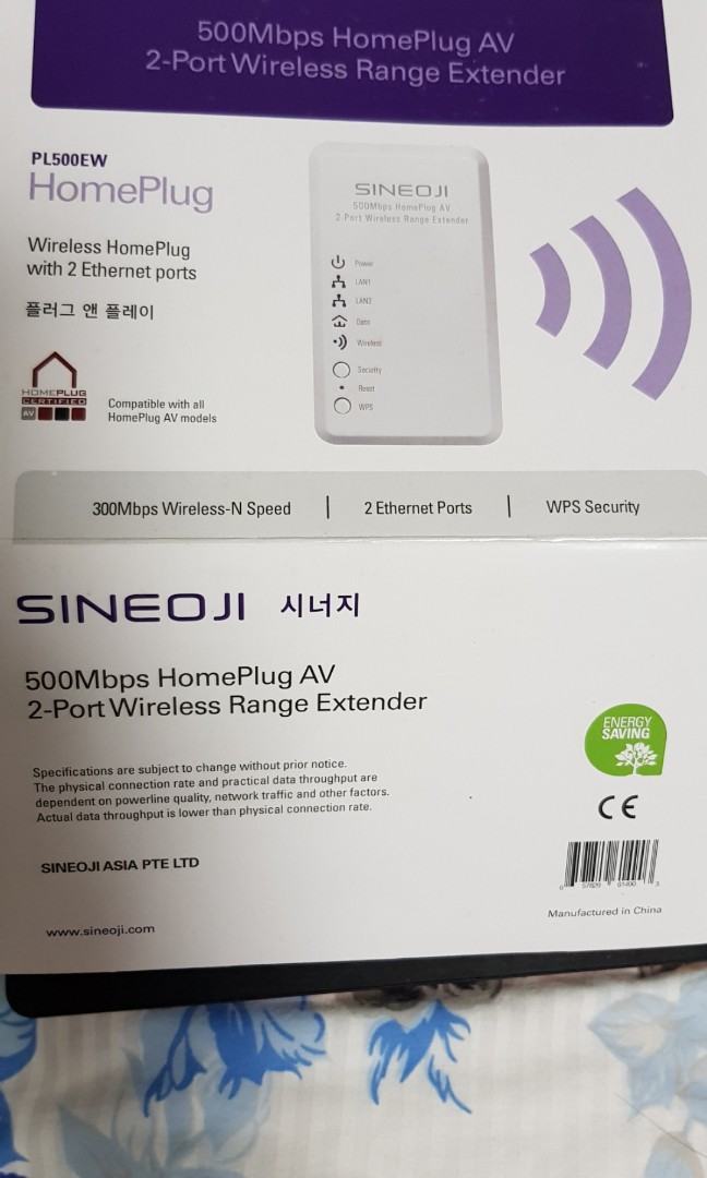 Sineoji 500 Mbps HomePlug Wireless 2 port, Computers & Tech, Parts & Accessories, Networking on ...
