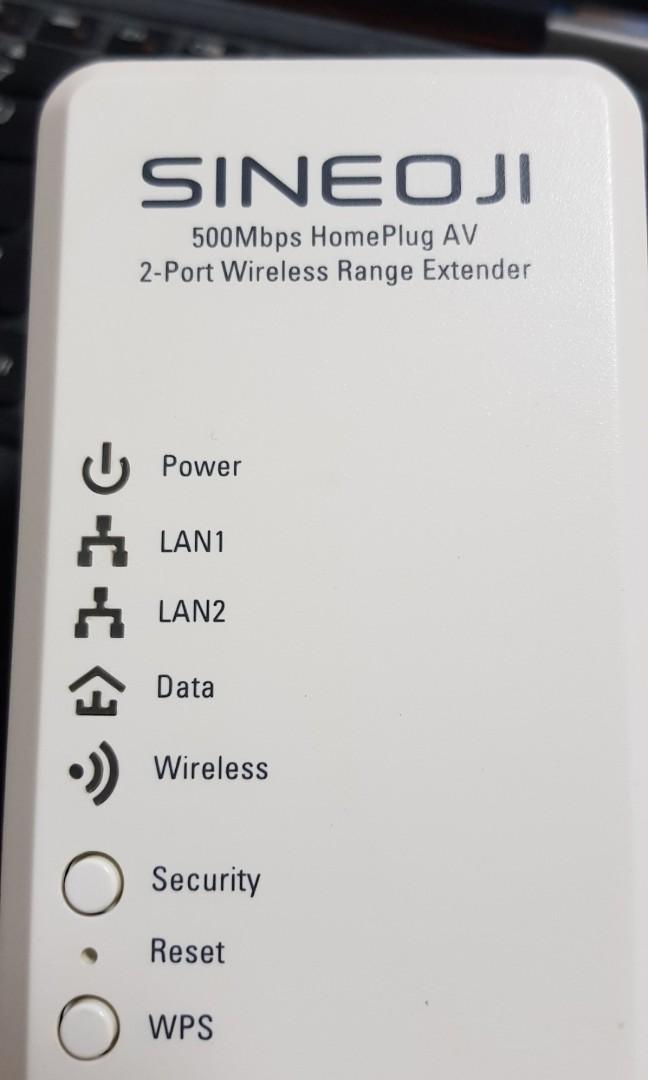 Sineoji 500 Mbps HomePlug Wireless 2 port, Computers & Tech, Parts ...