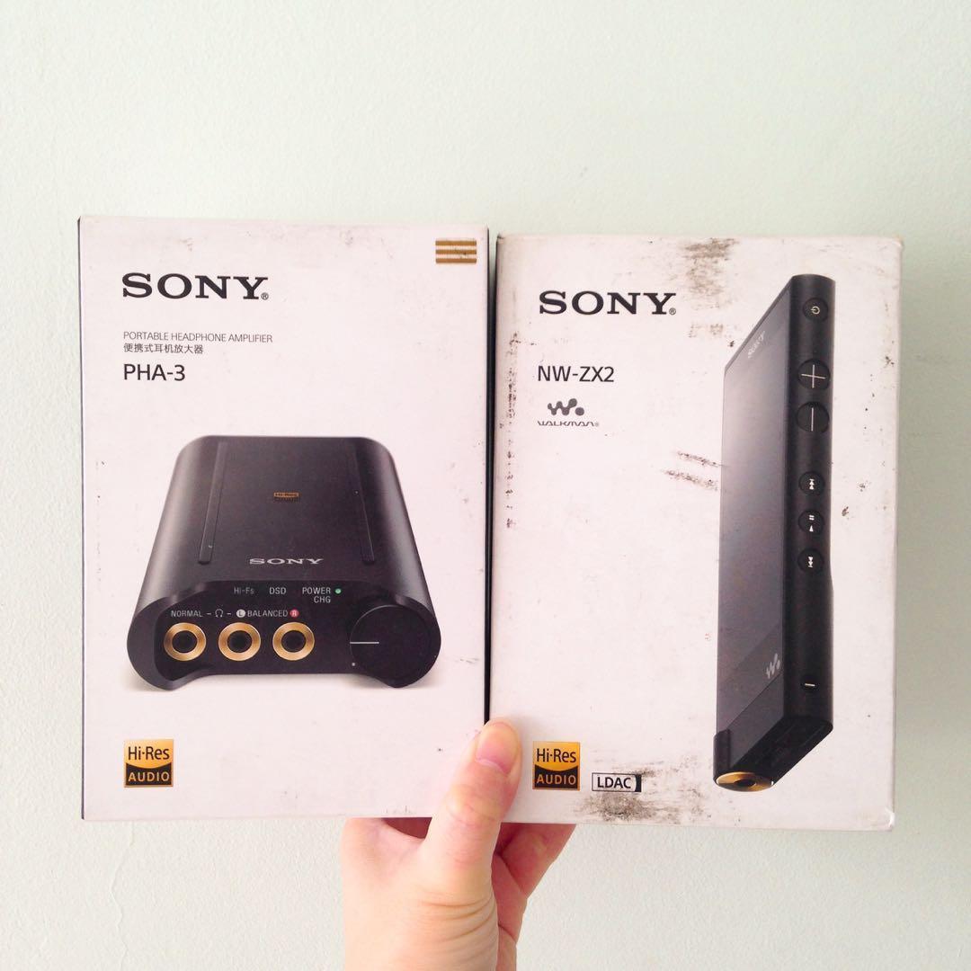 Sony Digital Media Player NW-ZX2 + Portable Headphone Amplifier PHA-3 ...