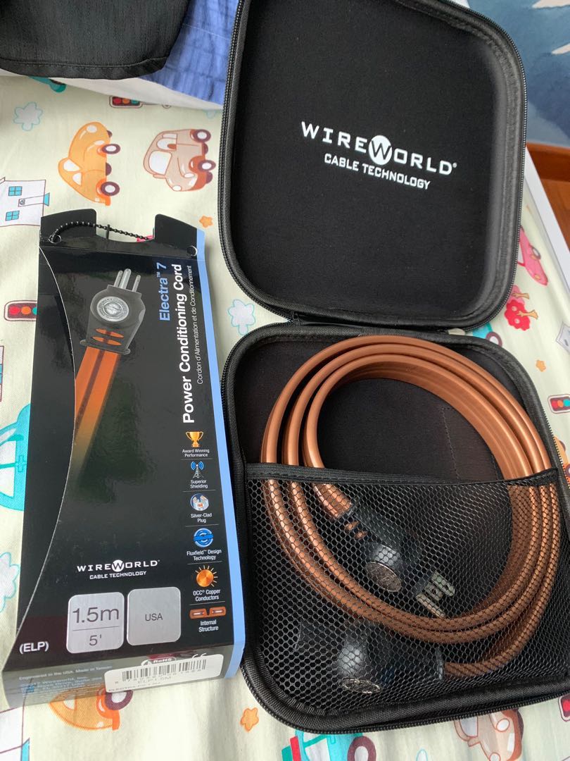 Wireworld Electra 7 Power Cable US plug 1.5m, Electronics, Audio on ...