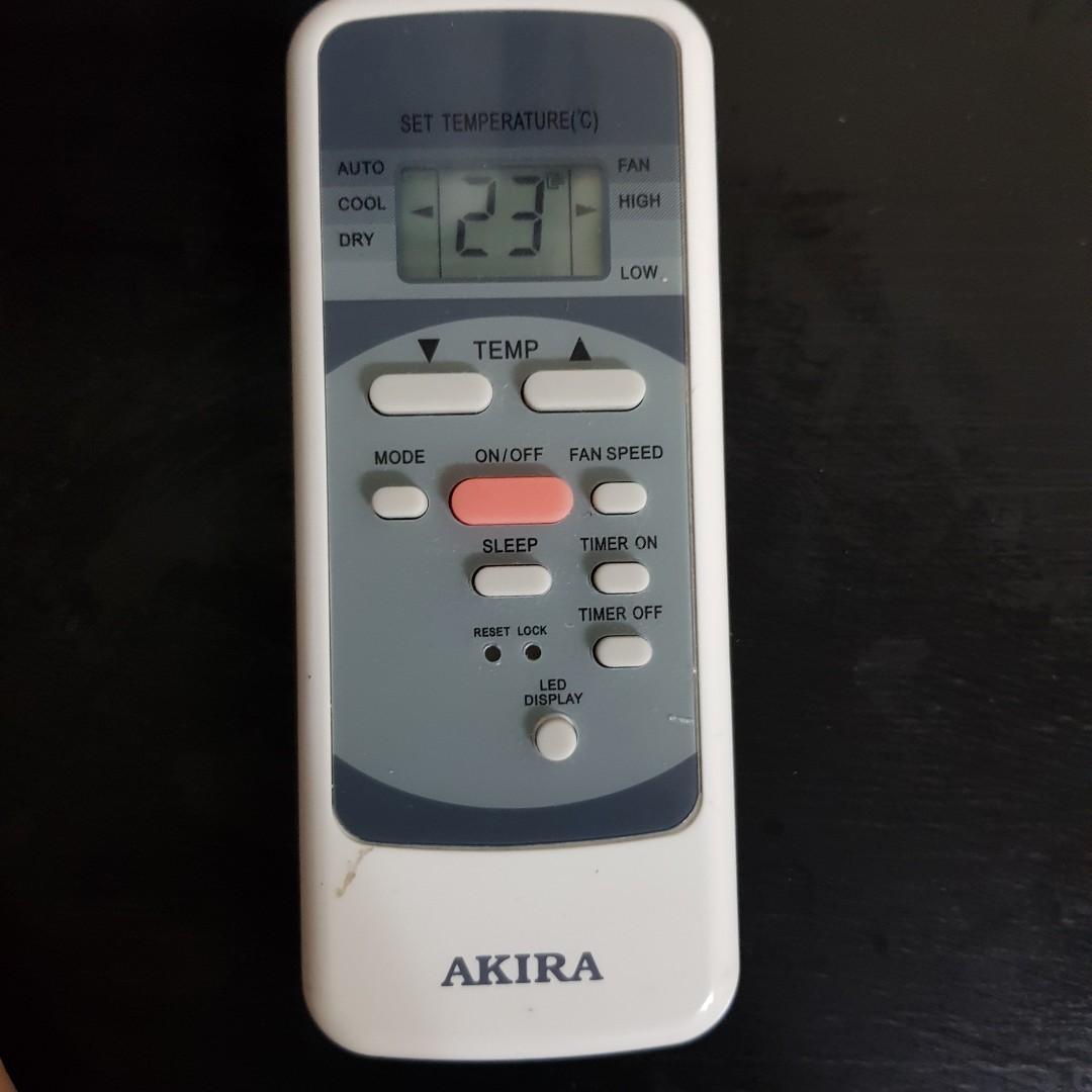Akira Portable Aircon Remote Control, TV & Home Appliances, Air ...