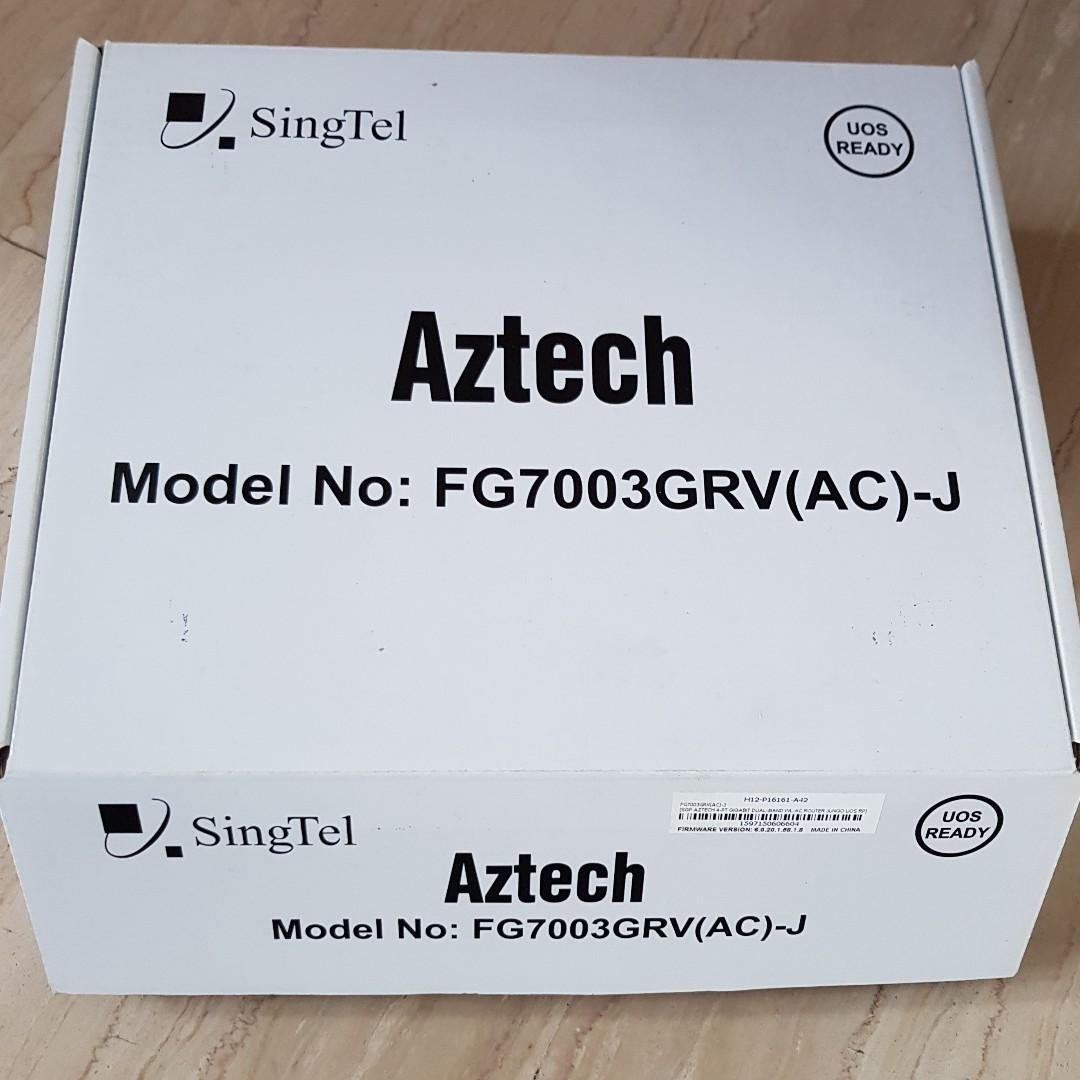 Aztech FG7003GRV(AC)-J Wifi AC Gigabit Broaband router Singtel ...