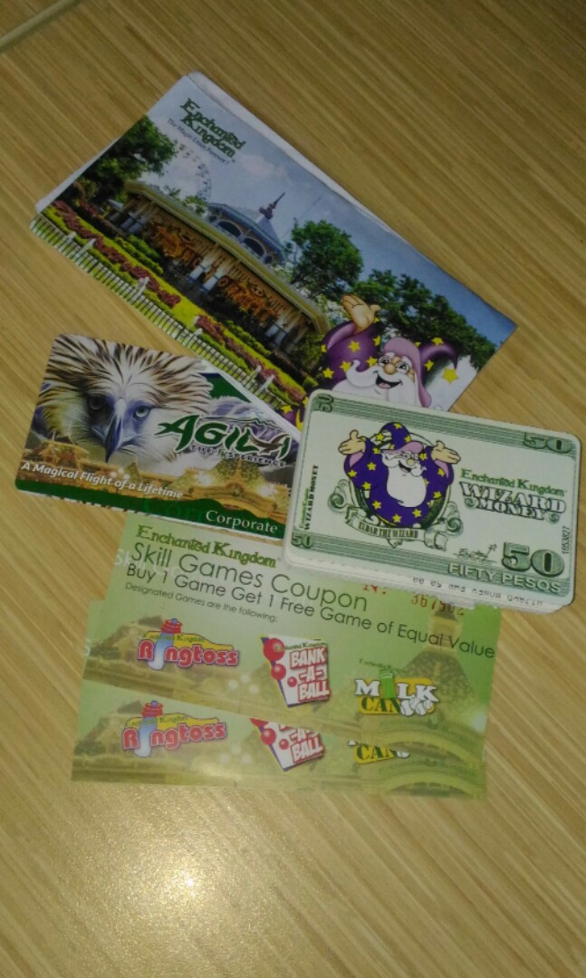 ENCHANTED KINGDOM w/Aguila and wizard money, Tickets & Vouchers, Local ...